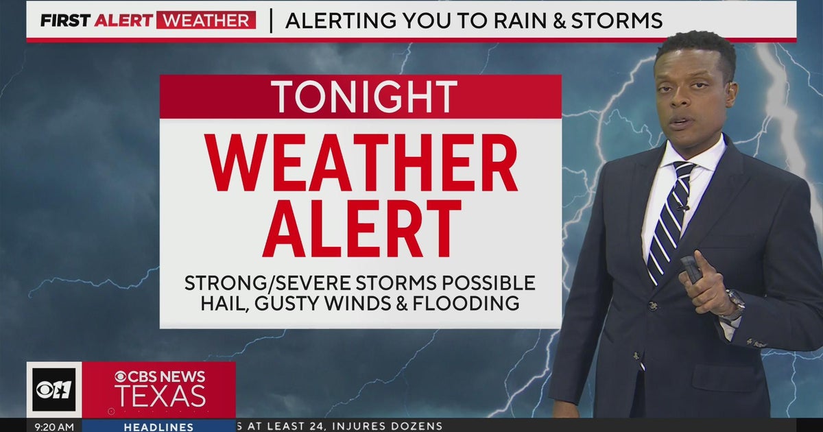 Strong, severe storms possible Thursday night - CBS Texas