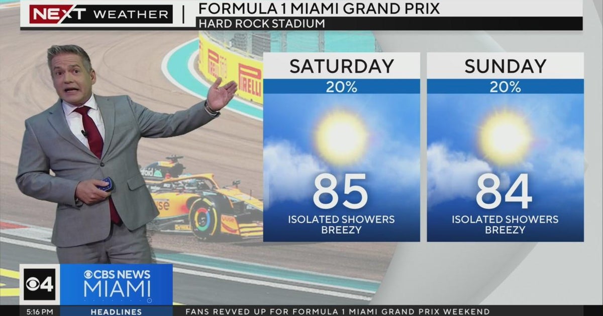 Miami weather for Friday 5/3/24 5PM - CBS Miami