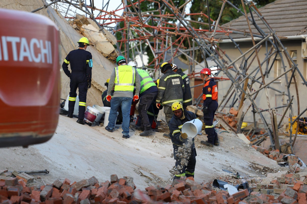 Building collapse in South Africa sparks complex rescue operation with dozens of workers missing ...