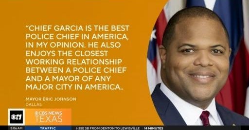 Dallas mayor says Chief Garcia is "best police chief in America" - CBS ...