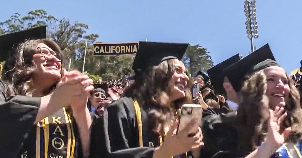 UC Berkeley commencement ceremony peaceful despite loud protests - CBS ...