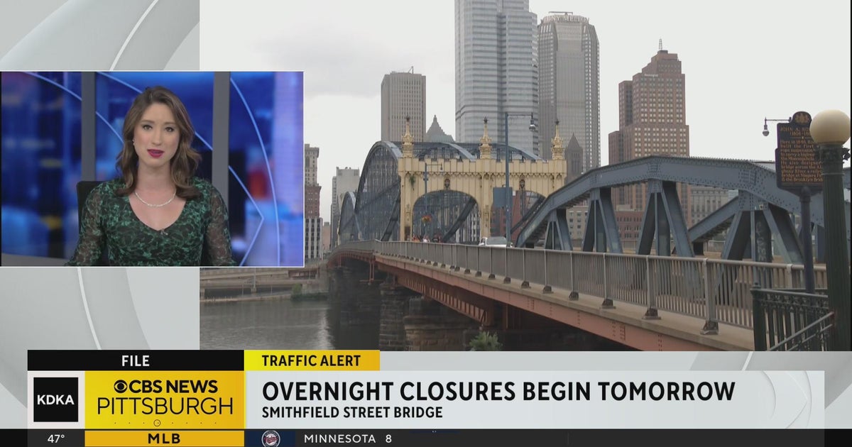 Overnight closures of two bridges go into place this week - CBS Pittsburgh