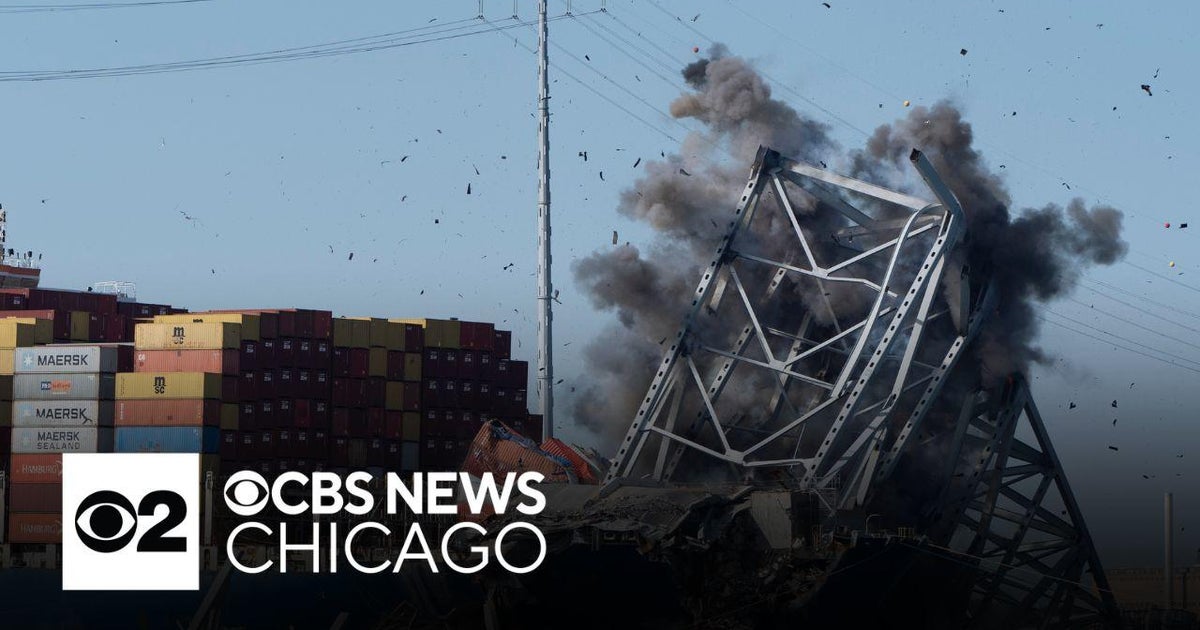 Crews begin demolition of Baltimore’s Key Bridge - CBS Chicago