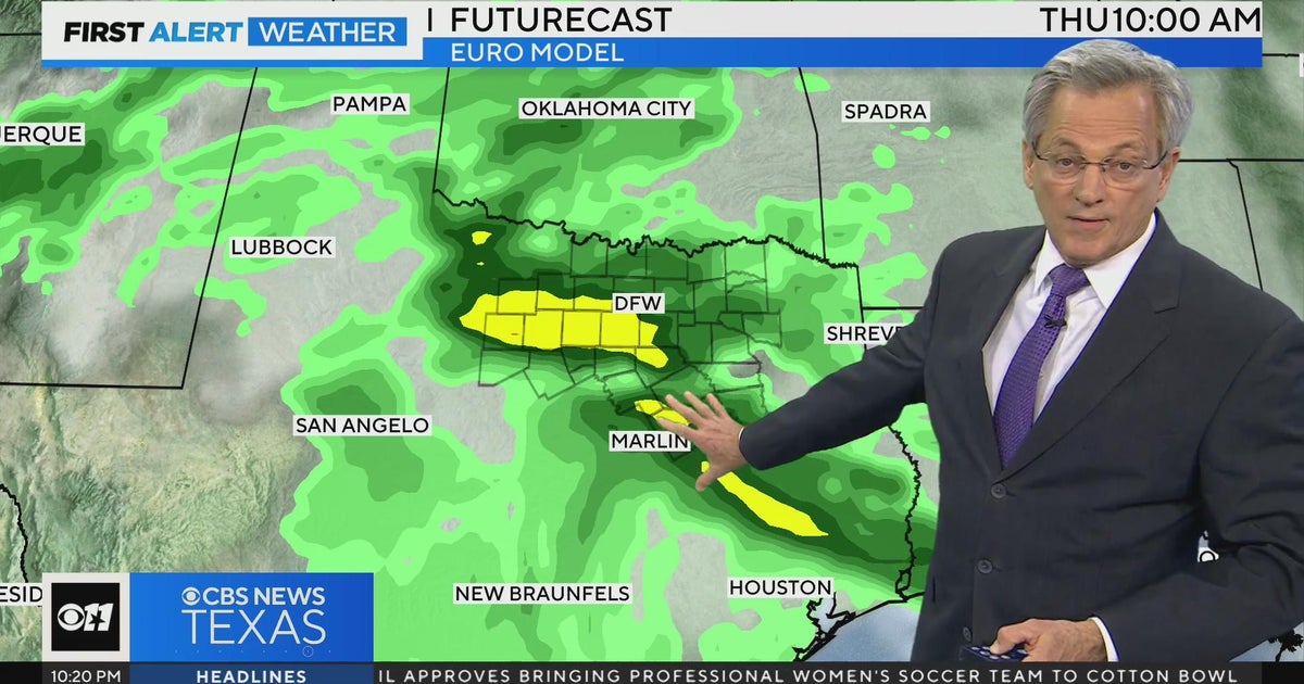 Slight risk of severe weather in North Texas on Thursday - CBS Texas