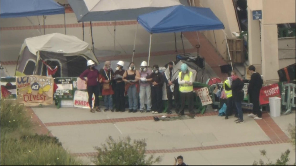 Protesters leave UC Irvine after police clear pro-Palestinian ...