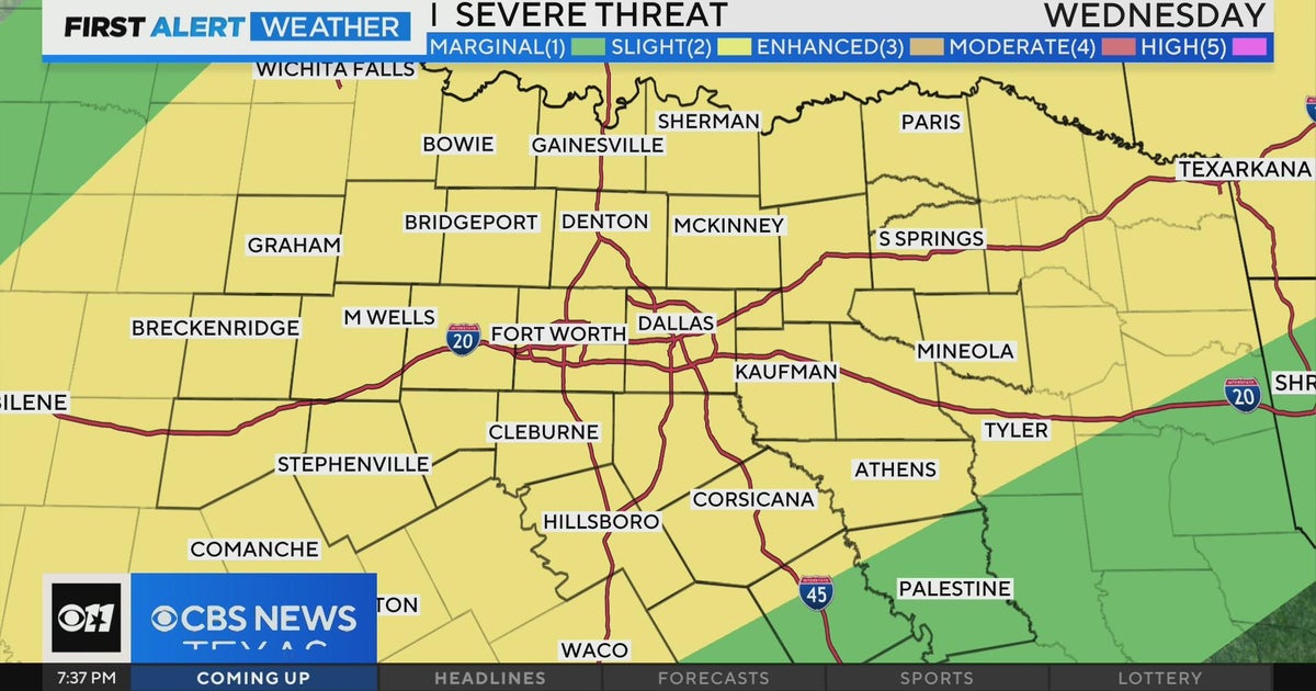 Strong to severe storms possible in North Texas on Wednesday and ...