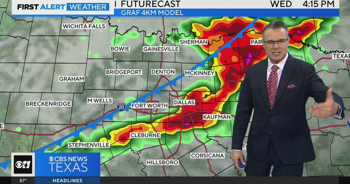 Severe weather possible over next 2 days in North Texas - CBS Texas