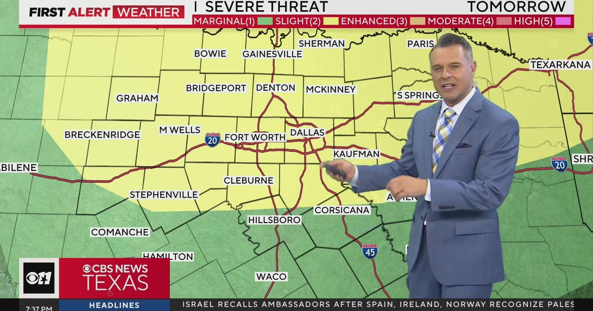Storms to continue Thursday in North Texas - CBS Texas