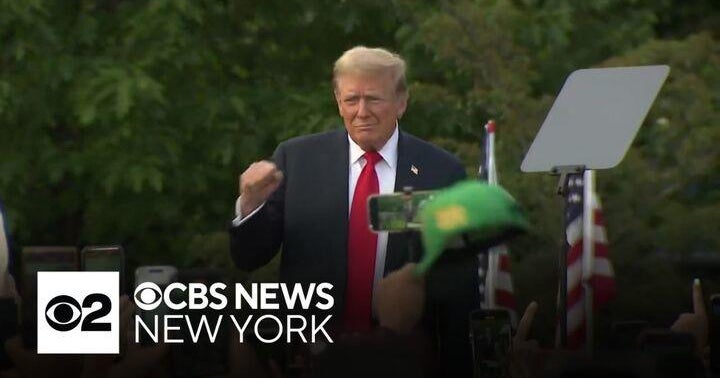 Donald Trump holds first major rally in New York City since 2016 - CBS ...