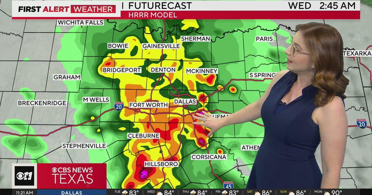 Severe storm chances return to North Texas overnight Tuesday - CBS Texas
