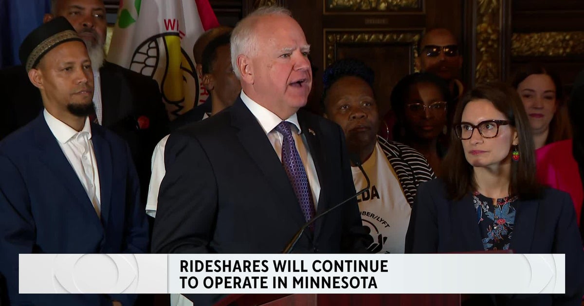 Gov. Tim Walz signs rideshare wage bill into law - CBS Minnesota