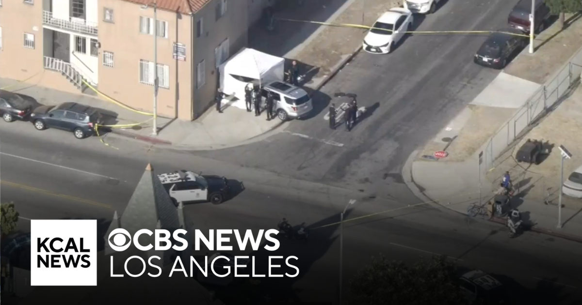 33-year-old woman dead after being pinned against building by car in South LA - CBS Los Angeles