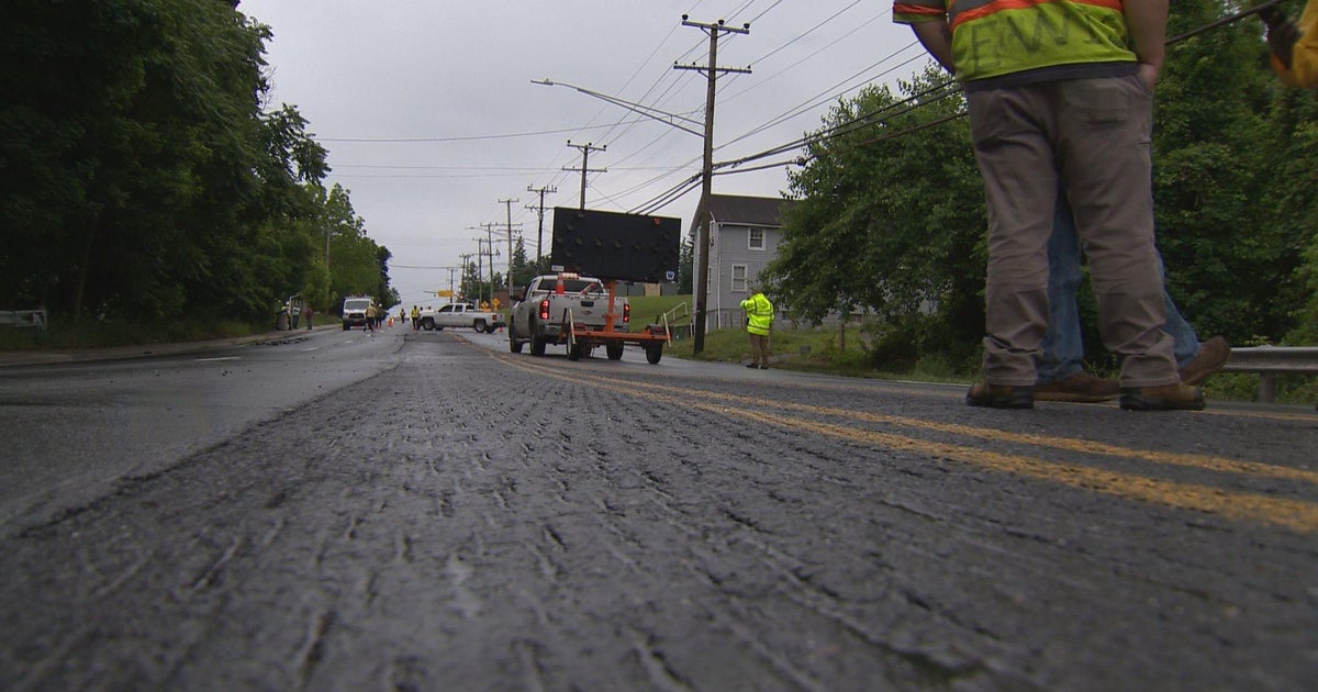 Massive water main break impacting traffic along busy Owings Mills road ...