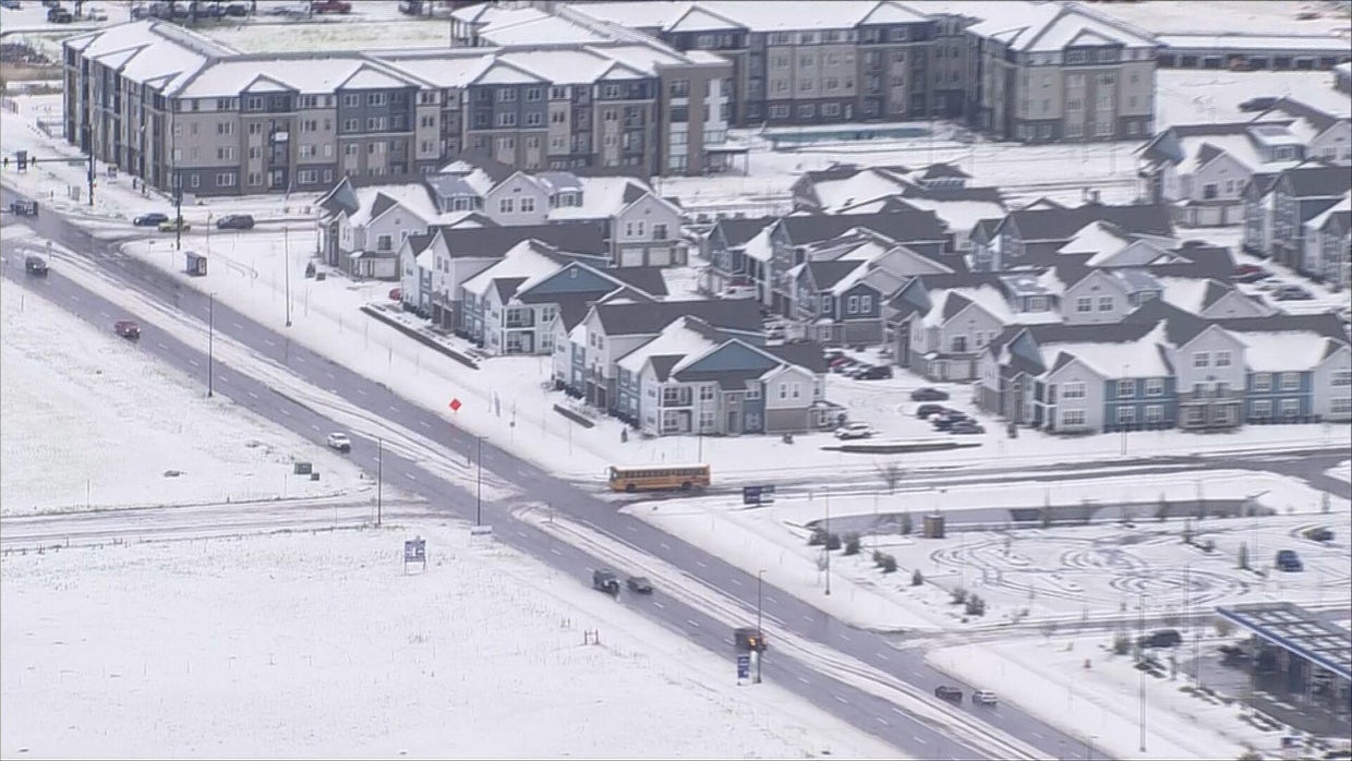 Hail looks like snow in Denver metro area