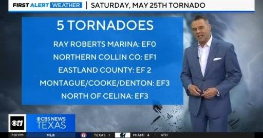5 tornadoes recorded on Saturday, May 25, in North Texas: Final Report ...