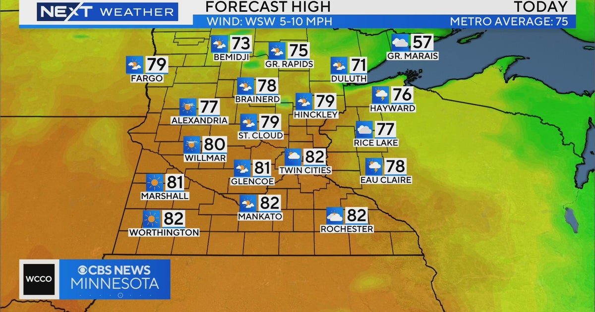 NEXT Weather: Noon forecast for Minnesota from June 3, 2024 - CBS Minnesota