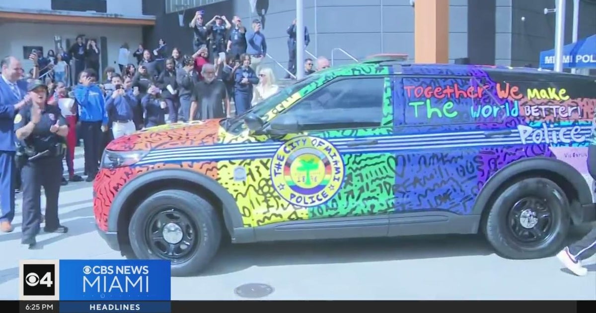 Miami police unveil vehicle to show support for LGBTQ+ community - CBS ...