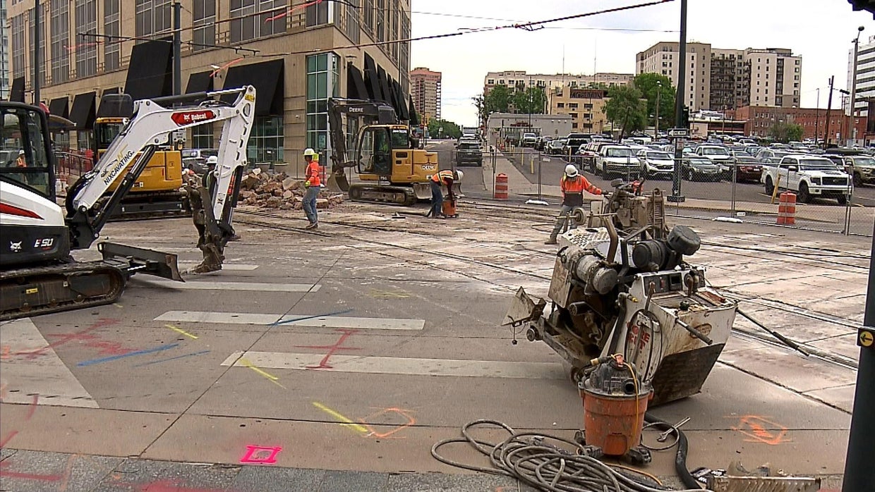 Denver light rail repair work at intersection leads to traffic ...