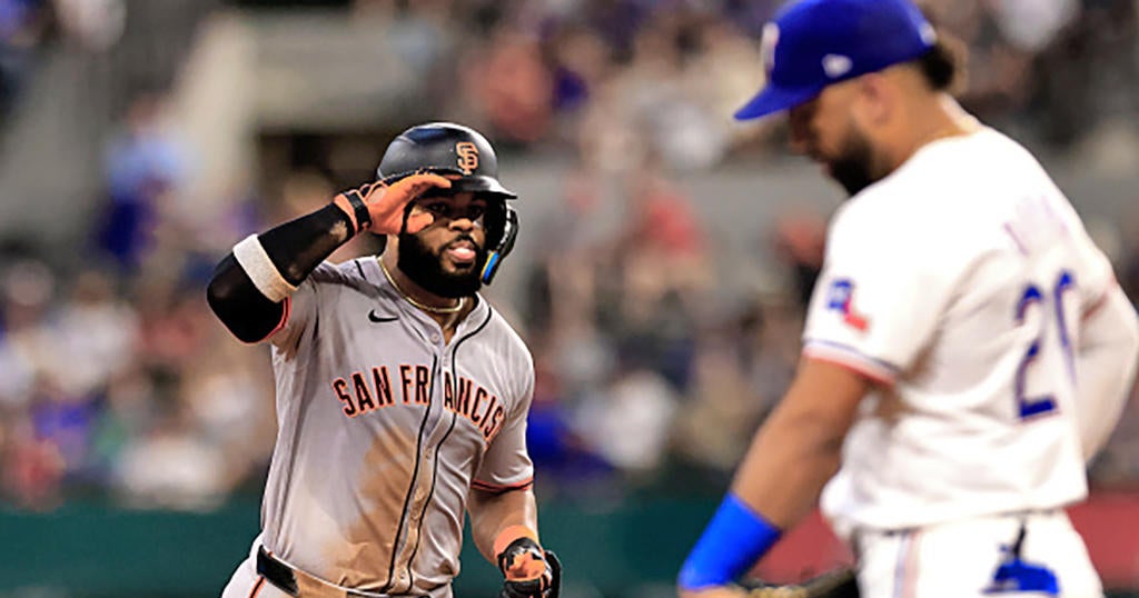 Heliot Ramos drives in all the Giants runs in win over Rangers - CBS ...