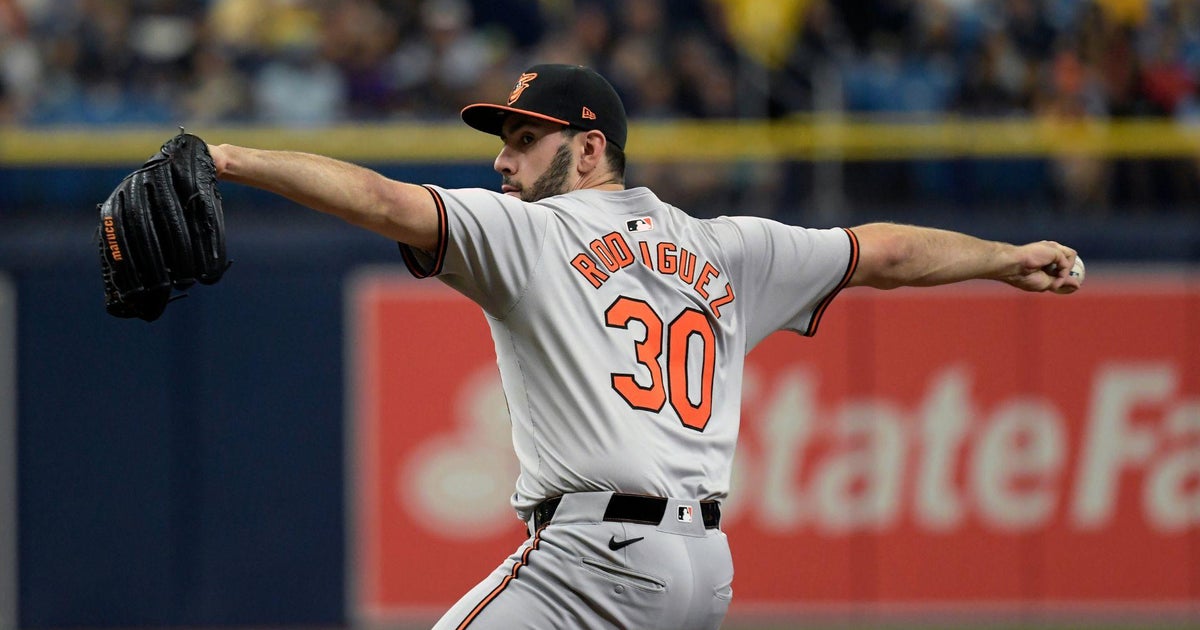Rodriguez takes perfect game into the 6th, Rutschman hits grand slam in ...