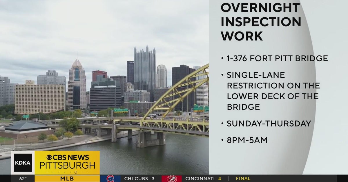 Two highly-traveled bridges in Pittsburgh to have lane closures - CBS ...