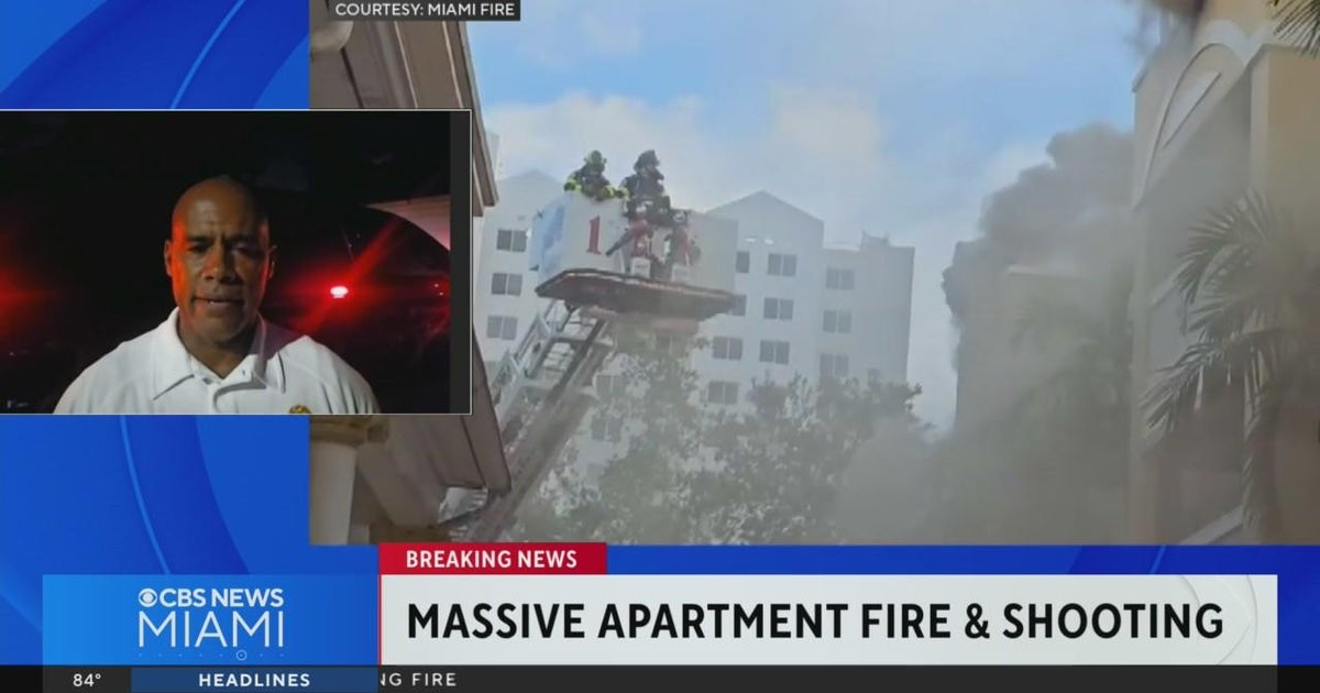 Miami Fire Rescue Captain Ignatius Carrol on apartment fire - CBS Miami