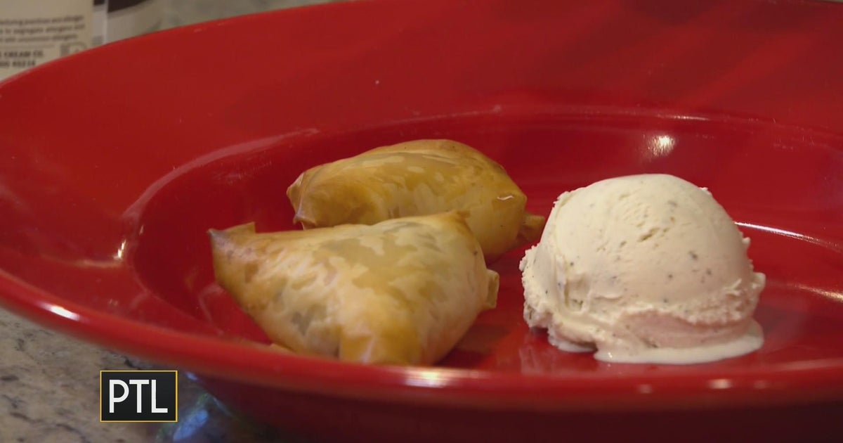 Cooking with Rania: Chocolate Coconut Filo Triangles with Vanilla Ice ...