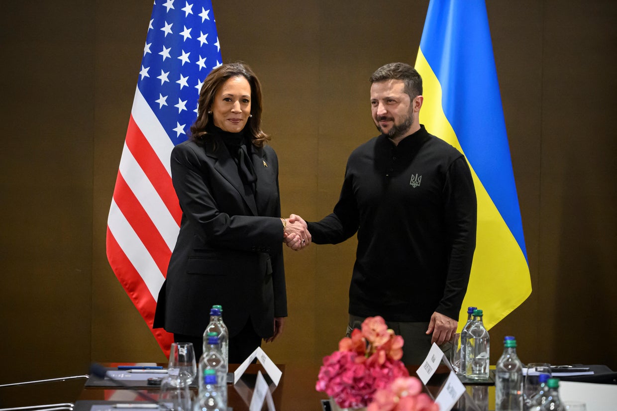 U.S. supports "a just and lasting peace" for Ukraine, Harris tells ...