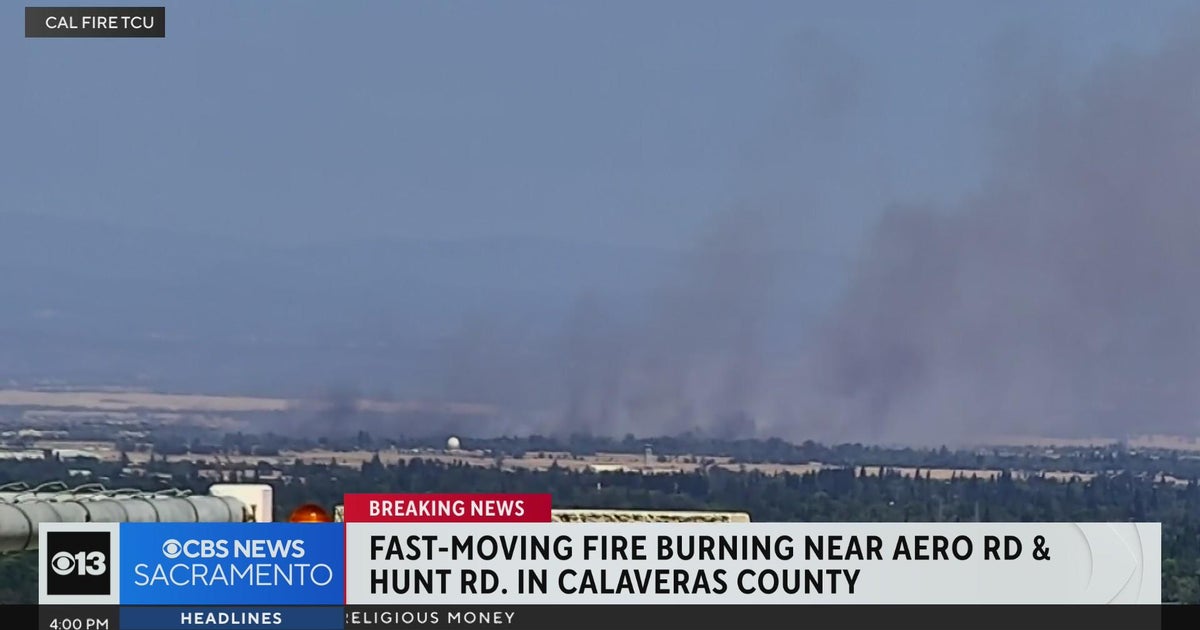 Fast-moving fire burns 150 acres in Copperopolis area - CBS Sacramento