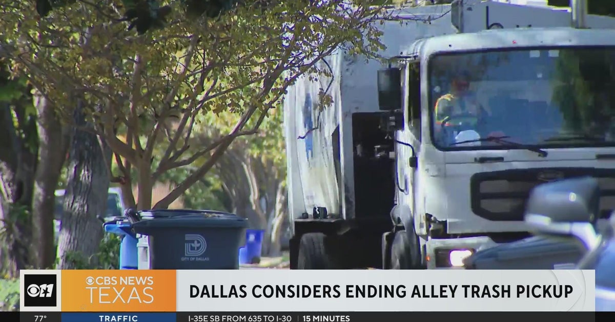 City of Dallas considers ending alley trash pick up - CBS Texas
