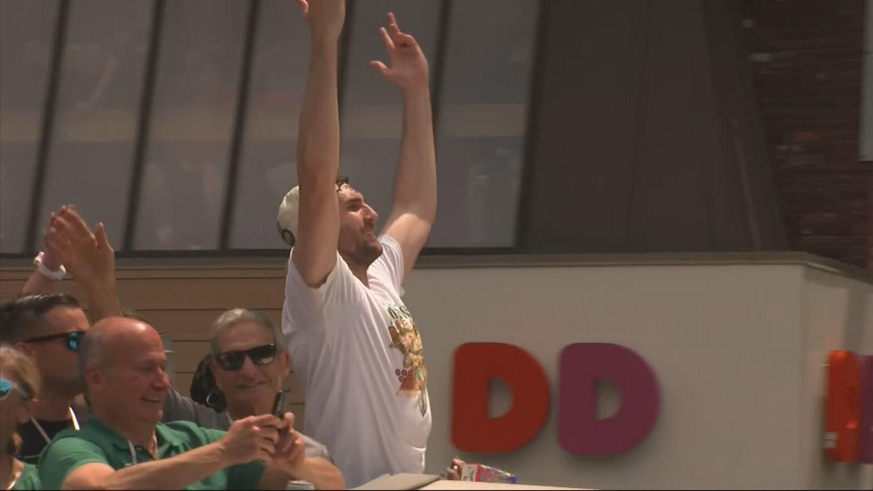 Celtics celebrate 18th title in franchise history with duck boat parade