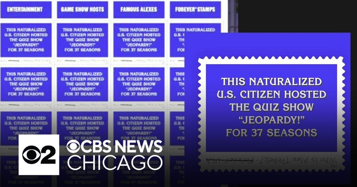 New stamp honors longtime Jeopardy host Alex Trebek - CBS Chicago
