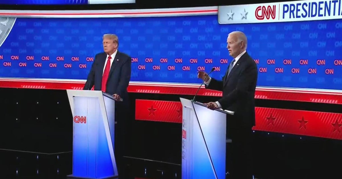 Trump, Biden trade barbs in often-muddled debate - CBS San Francisco