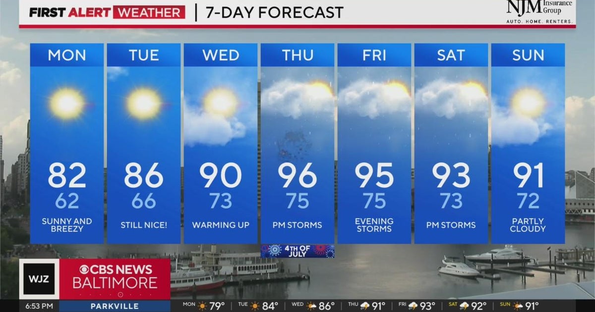 Maryland storm possibilities continue through evening - CBS Baltimore