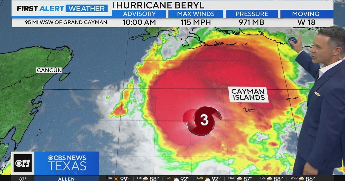 Hurricane Beryl makes its way to Mexico's Yucatan Peninsula - CBS Texas
