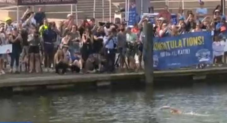 What motivated Katie Pumphrey to swim from Bay Bridge to Inner Harbor ...