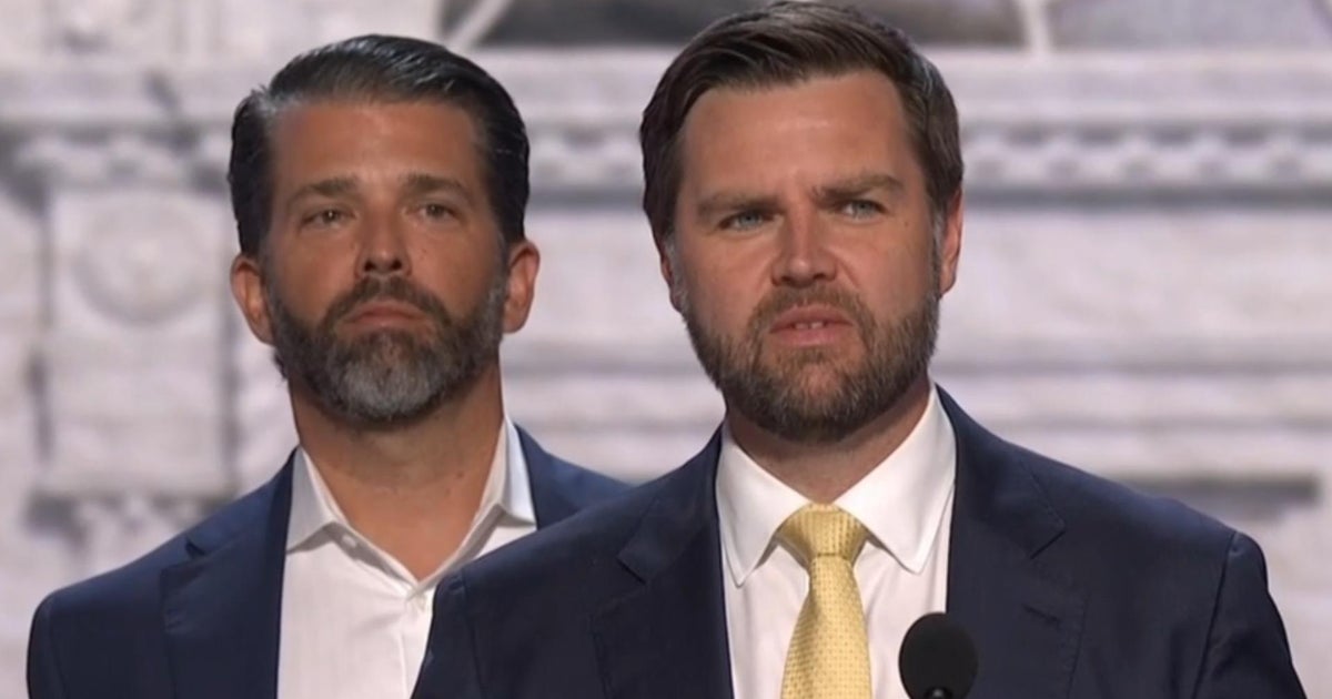 Trump VP pick JD Vance tours stage at RNC - CBS News