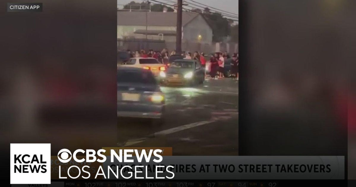 Police respond to 2 street takeovers overnight - CBS Los Angeles