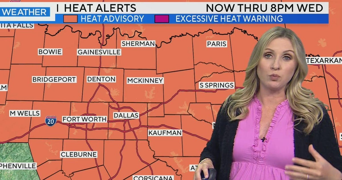 Heat advisory extended into Wednesday in North Texas - CBS Texas