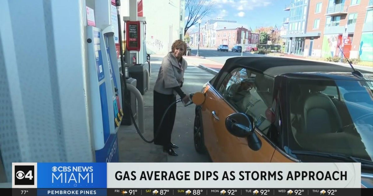 Florida gas average dips as storms approach - CBS Miami
