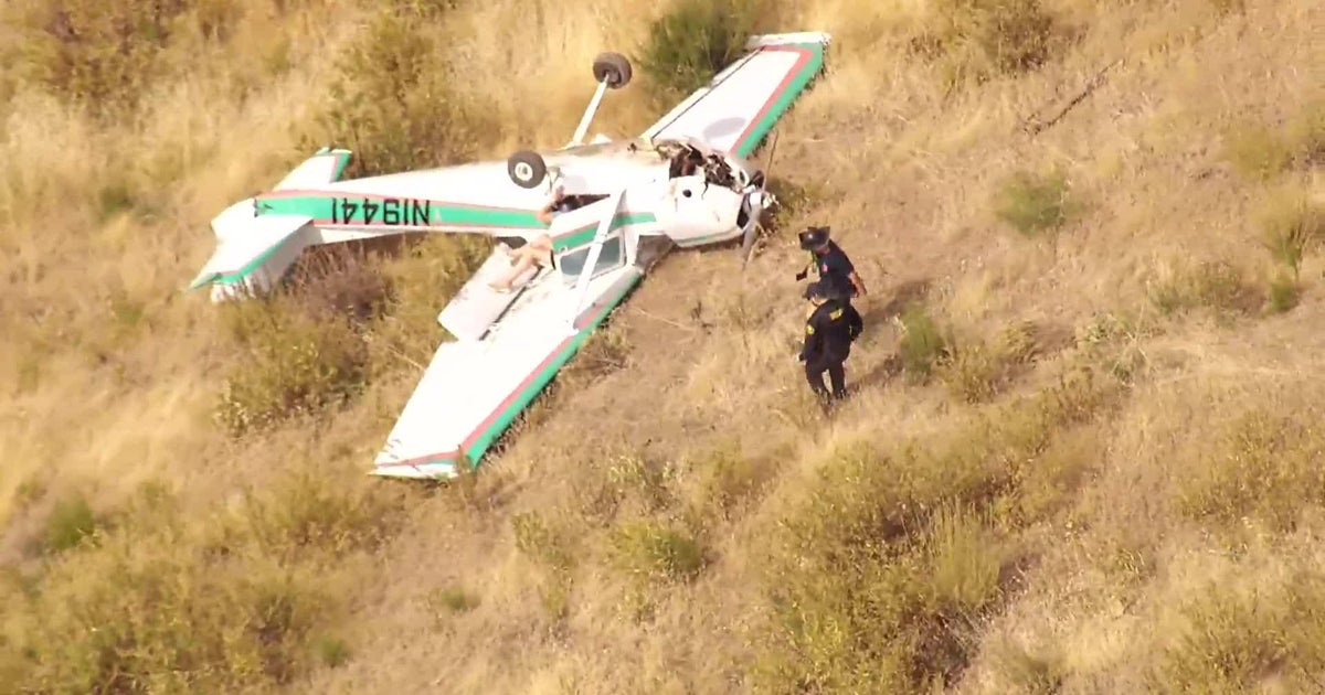 Watch: Scene of small plane crash southeast of Livermore - CBS San ...