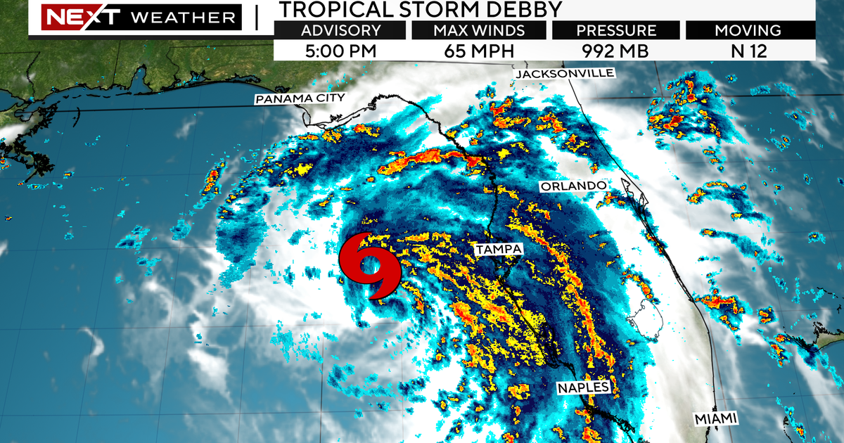 Debby strengthens, bringing hurricane watch and tropical storm warnings ...