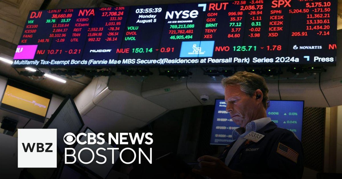 Dow Jones falls more than 1,000 points - CBS Boston