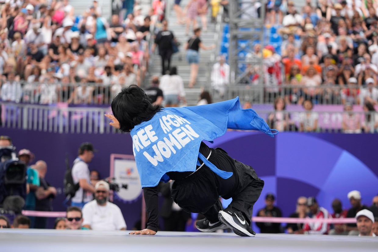 Refugee breakdancer disqualified from Paris Olympics for "Free Afghan ...