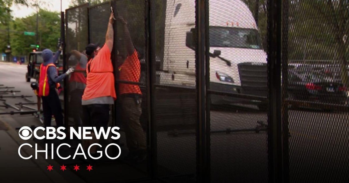 Security fence going up for DNC, street closures begin near United ...