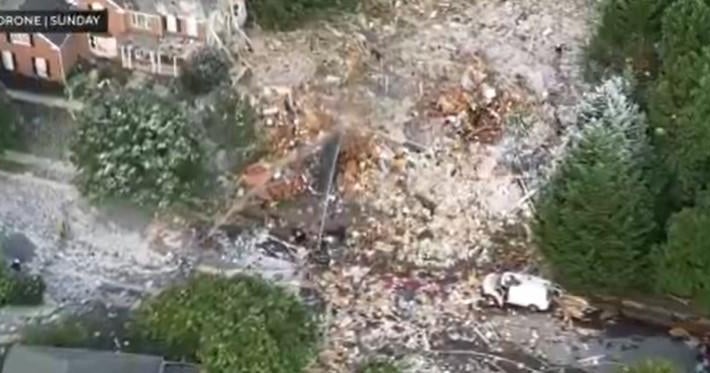 Security camera captures Harford house explosion - CBS Baltimore