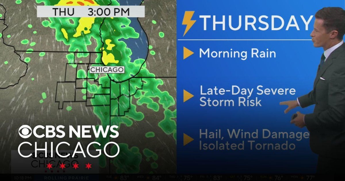 Late-day severe storm risk coming for Chicago on Thursday - CBS Chicago