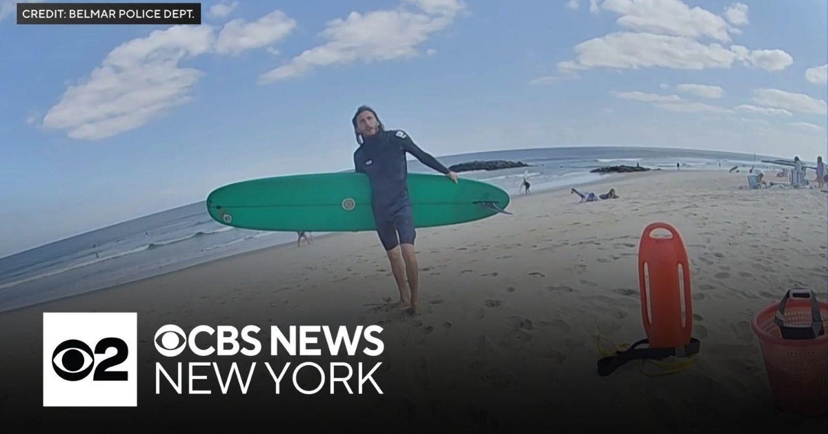 Police bodycam video shows Jersey Shore surfer's arrest - CBS New York