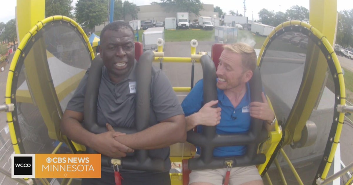 Trying the skyscraper at the state fair with Reg Chapman, Adam Del ...