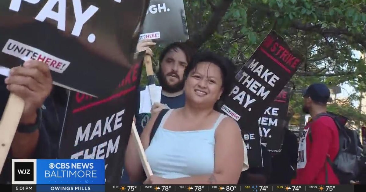 Baltimore hotel workers walk out in nationwide strike - CBS Baltimore